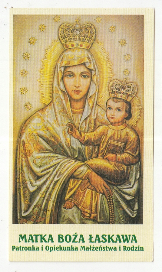 OBRAZEK ŚWIĘTY MATKA BOSKA ŁASKAWA PATRONKA RODZIN - 12420340193 ...
