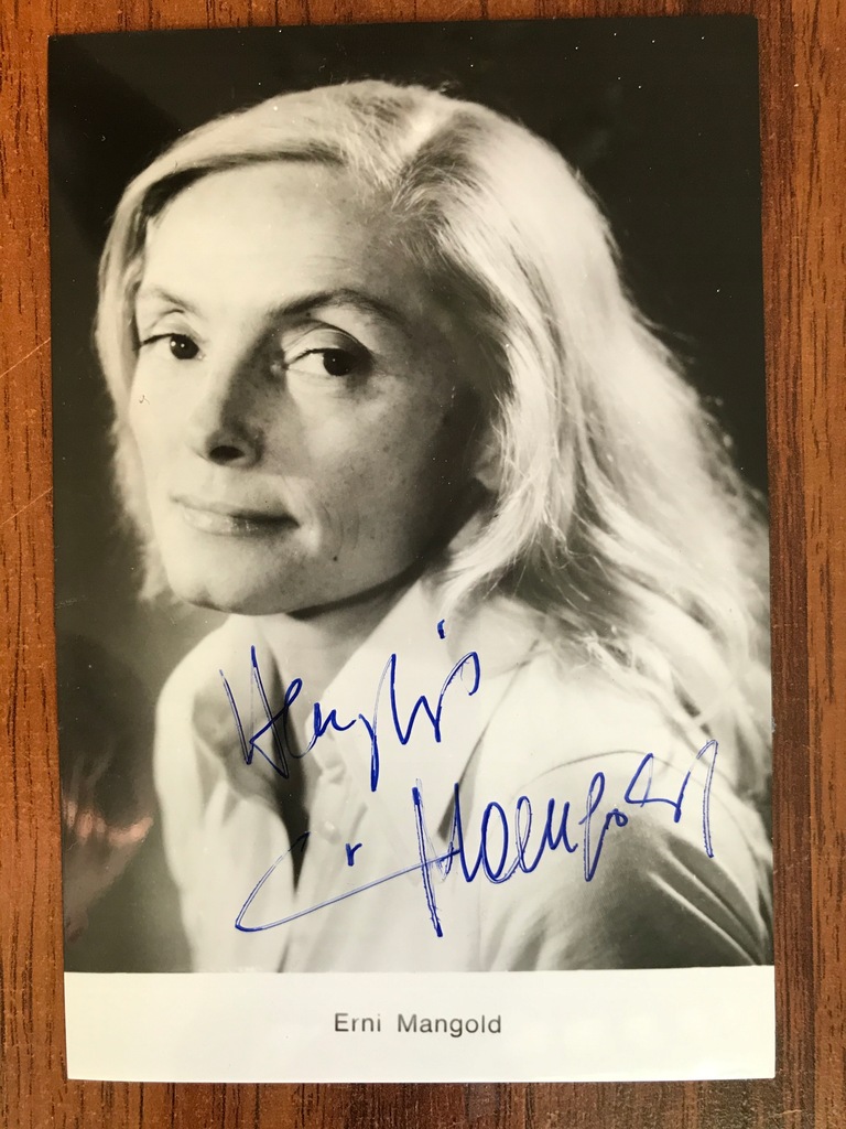 Erni Mangold Aktorka. Zdjęcie z autografem 10 x15 - 10569572601 ...
