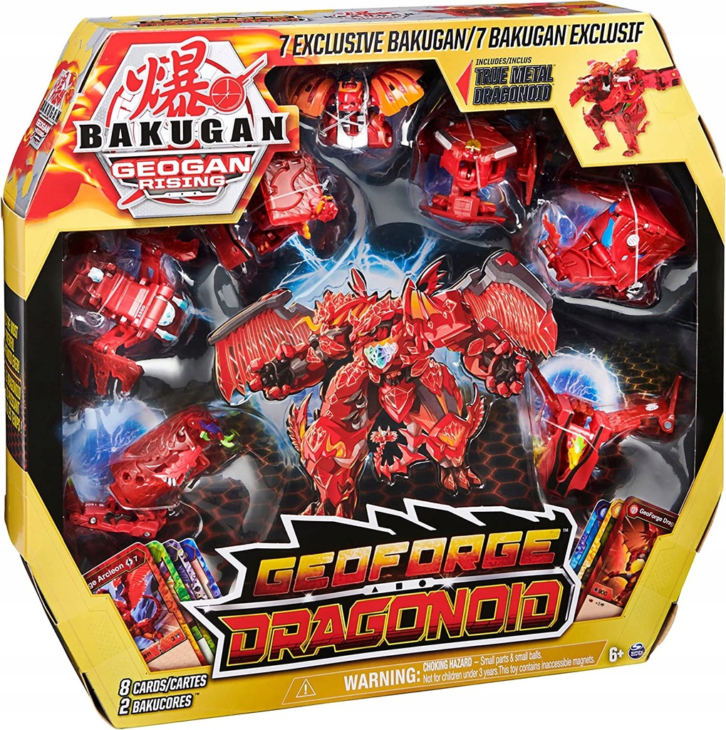 Bakugan dragonoid GeoForge DUŻY zestaw figurka - 13624082990 ...