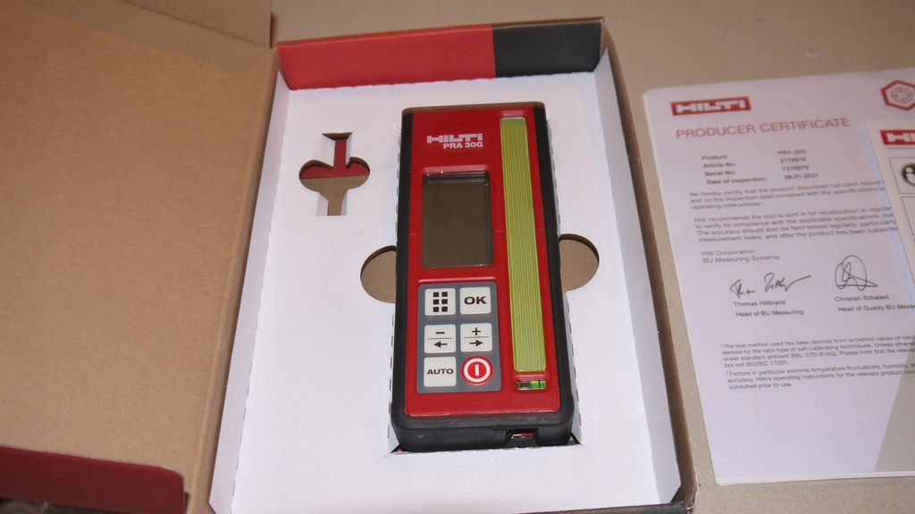 DETEKTOR PROMIENIA HILTI PRA 30G pra 30 hvsg - 11945232552 - oficjalne ...