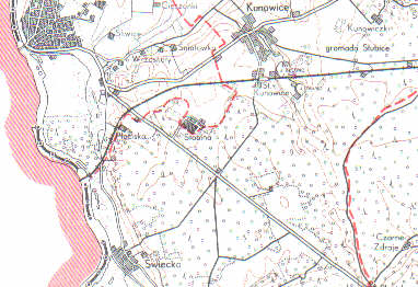 MAPA POWIATU SŁUBICE 1971 - 5037993379 - oficjalne archiwum Allegro