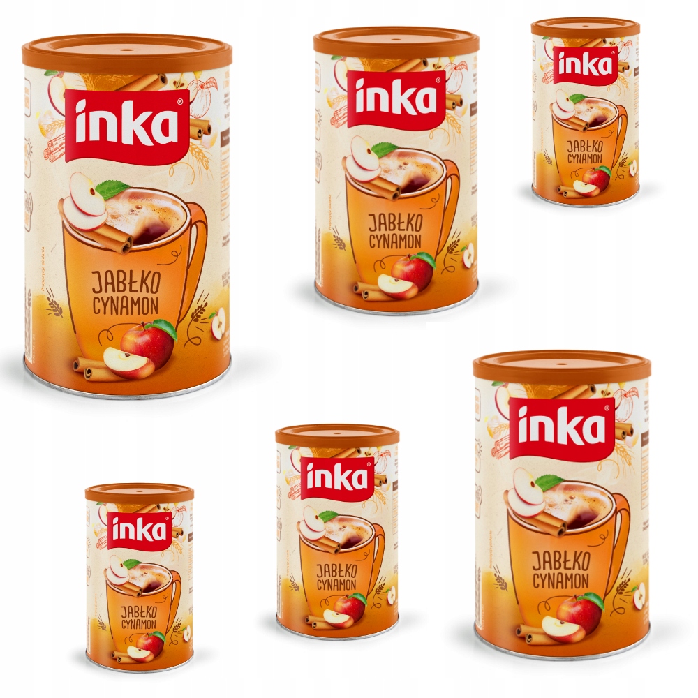 ZESTAW 6szt. Inka kawa zbożowa jabłko cynamon 120 g puszka hit ...