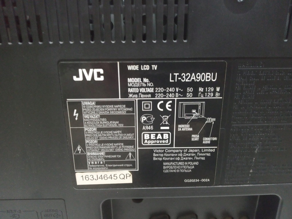 Telewizor JVC LT-32A90BU 32" (63/21) - 13385558544 - oficjalne archiwum Allegro