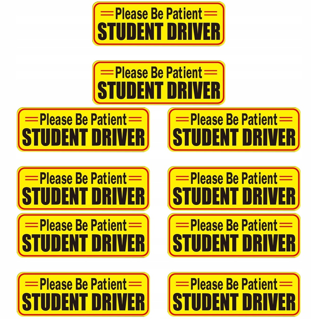Student Driver Car Decals Magnetic Signs - 13599414512 - oficjalne ...