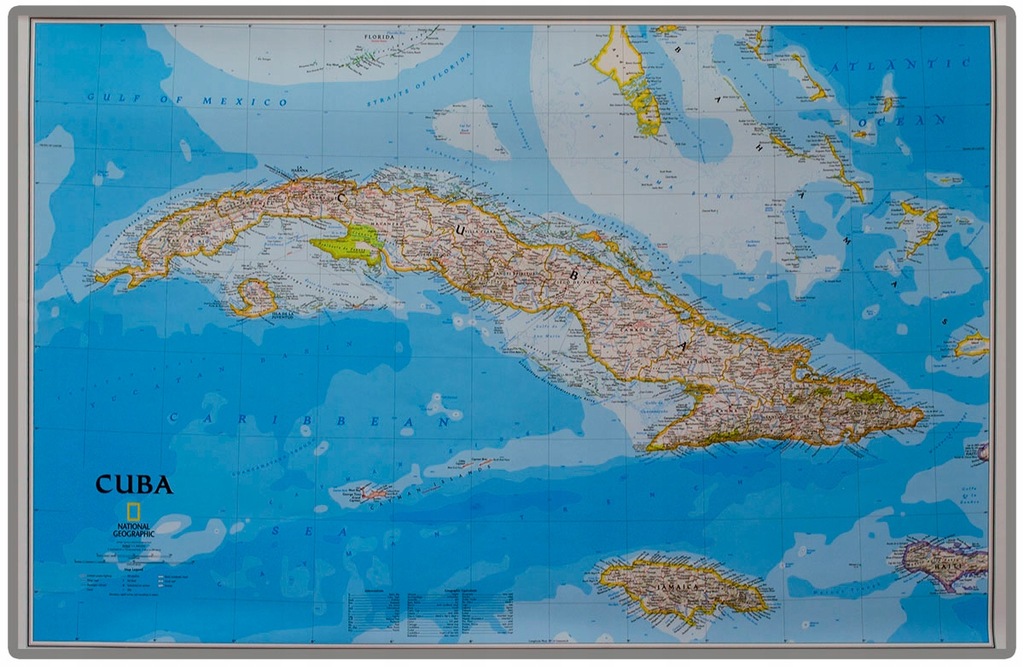 Kuba Classic mapa ścienna polityczna na podkładz - 9742923334 ...