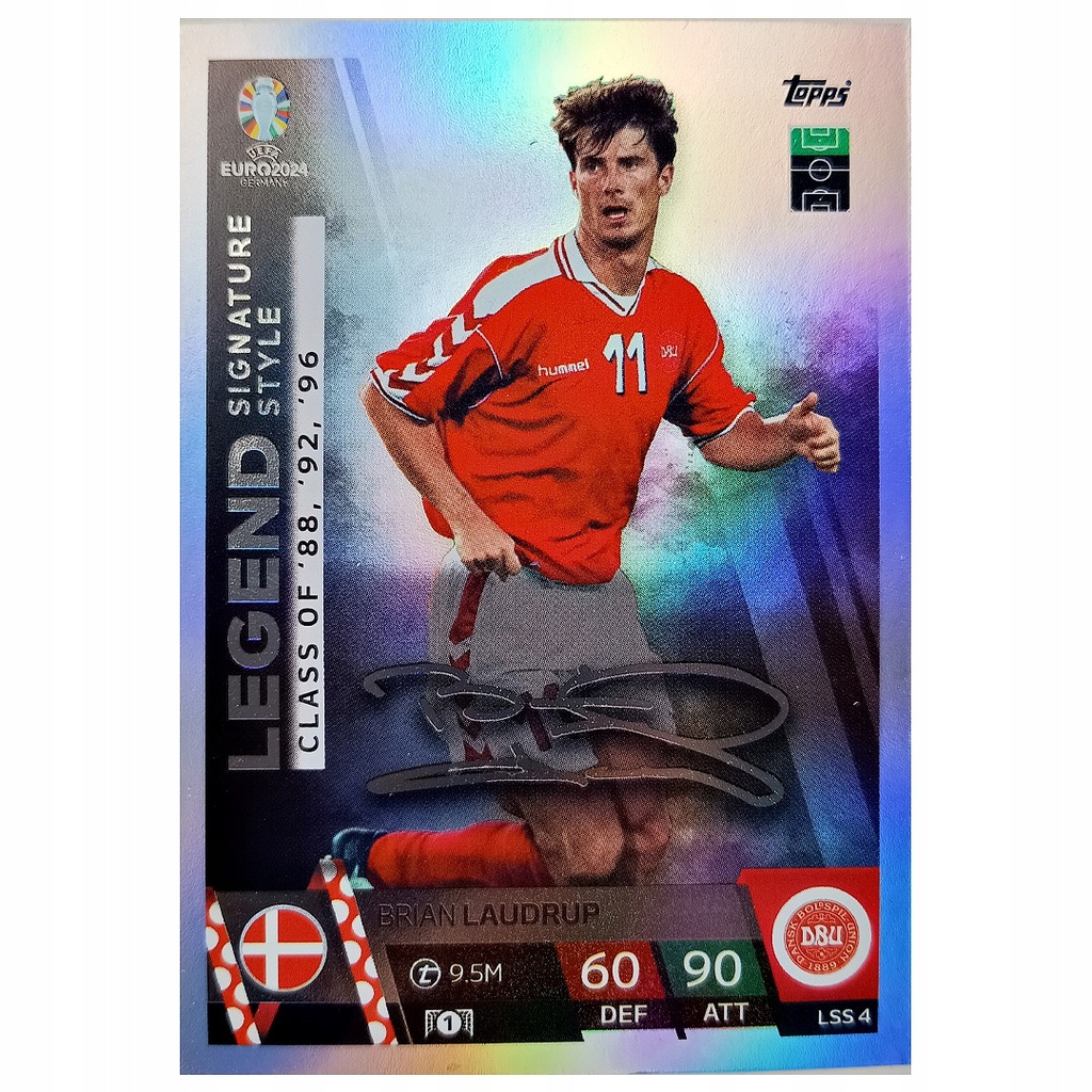 Karta Topps Euro 2024 Germany Brian LAUDRUP LSS 4 Legend Signature ...