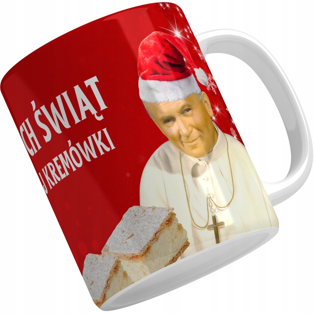 KUBEK ŚWIĘTA Śmieszny Prezent Jan Paweł II PAPIEŻ - 13705263392 - oficjalne archiwum Allegro
