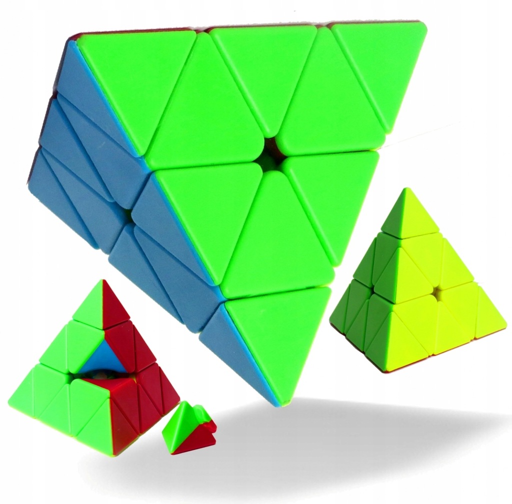 Pyraminx CUBE Kostka LOGICZNA PIRAMIDA Układanka - 11985130937 ...