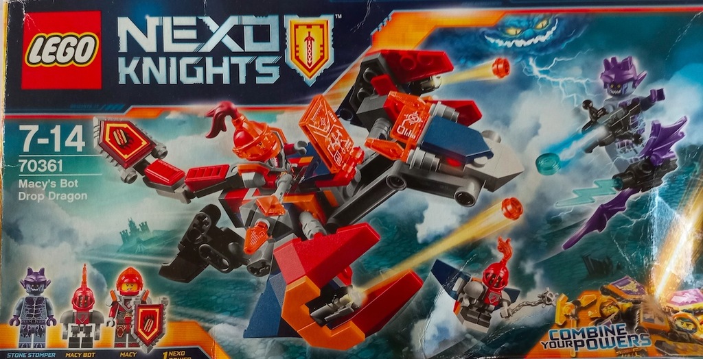LEGO 70361 - Nexo Knights Spadający smok Macybota - 12413869028 ...