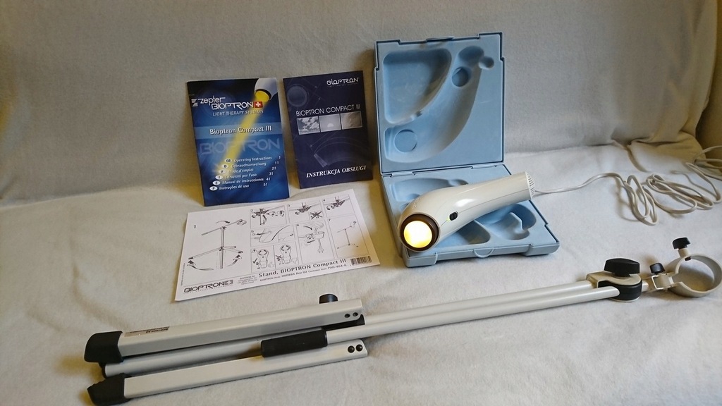 LAMPA BIOPTRON COMPACT III + STATYW ZEPTER - 12831959530 - oficjalne ...