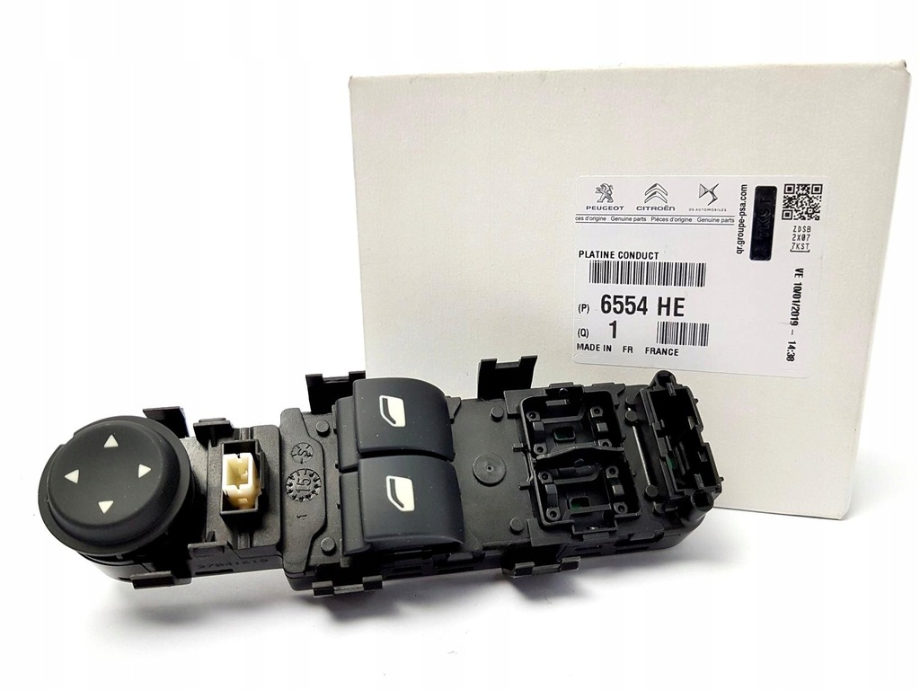 Przełącznik Otwierania Szyby Lewy Nowy Oryginał Citroen C4 6554HE ...