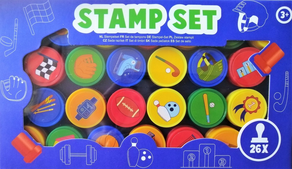 PIECZĄTKI DLA DZIECI STEMPLE 26szt sportowe rzeczy - 11851351945 ...