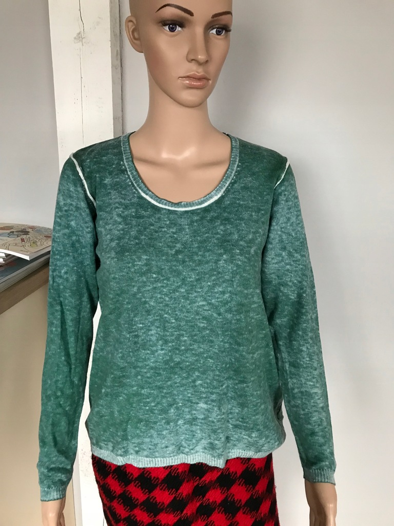 Pia Jessen zielony sweter z wełną i kaszmirem S - 12935954994 ...