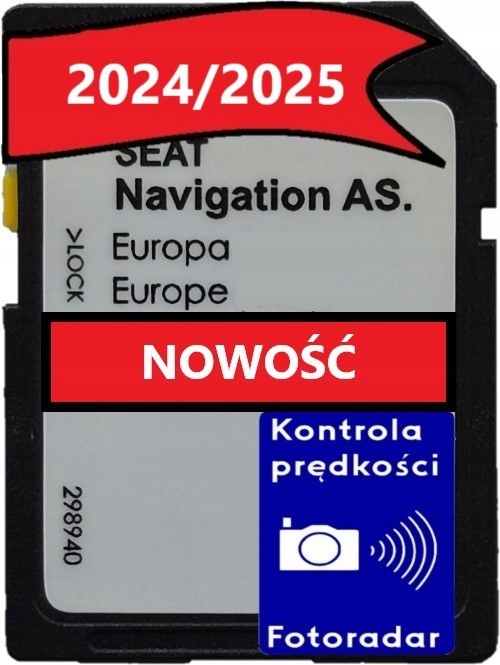 KARTA SEAT MAPA NAWIGACJA MIB2 MENU LEKTOR FOTORADARY PL 2024/2025 ...