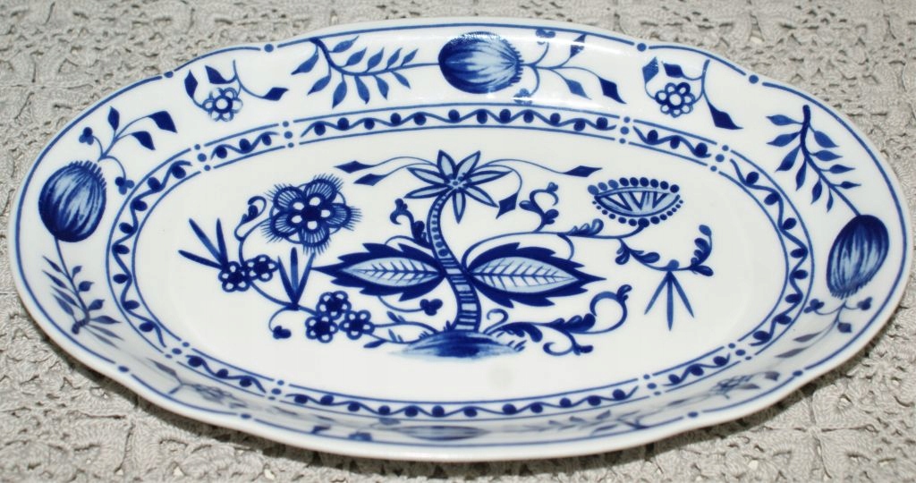 PIĘKNY PÓŁMISEK ŚLEDZIÓWKA WZÓR CEBULOWY kahla - 12940192259 - oficjalne archiwum Allegro