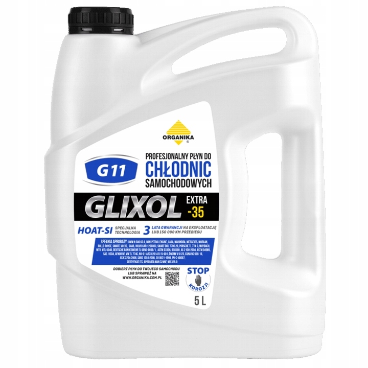 ORGANIKA Glixol Extra Płyn do chłodnic G11 -35C 5L - 11634462129 ...