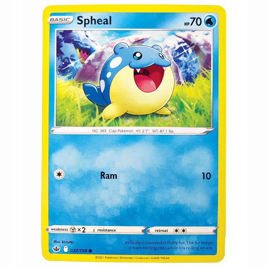 Karta POKEMON Spheal (CRE 037) - 12269403920 - oficjalne archiwum Allegro