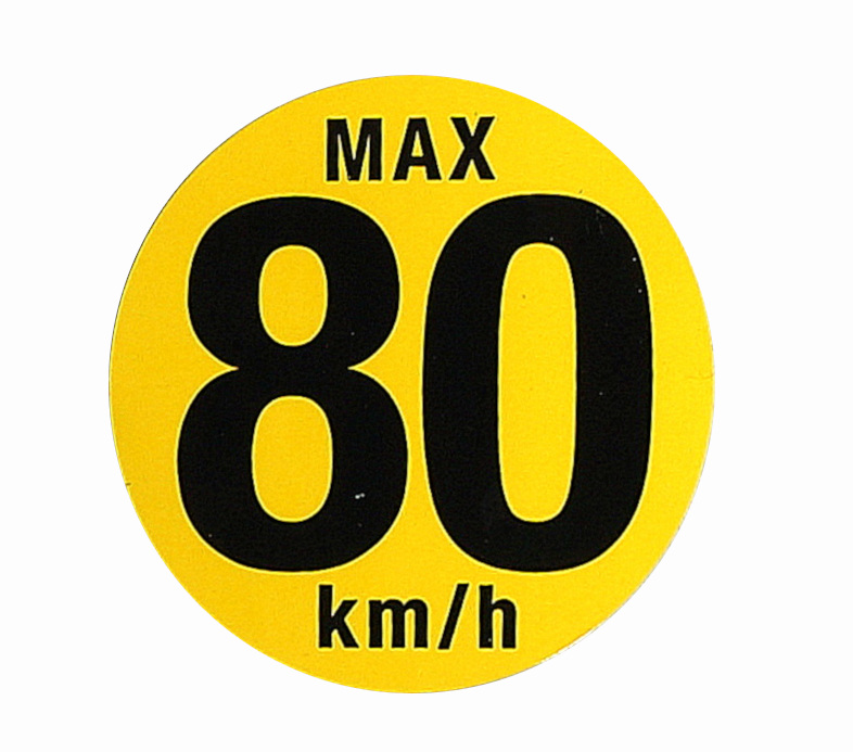 Etykieta koła zapasowego naklejka max 80 km/h - 8475514006 - oficjalne ...