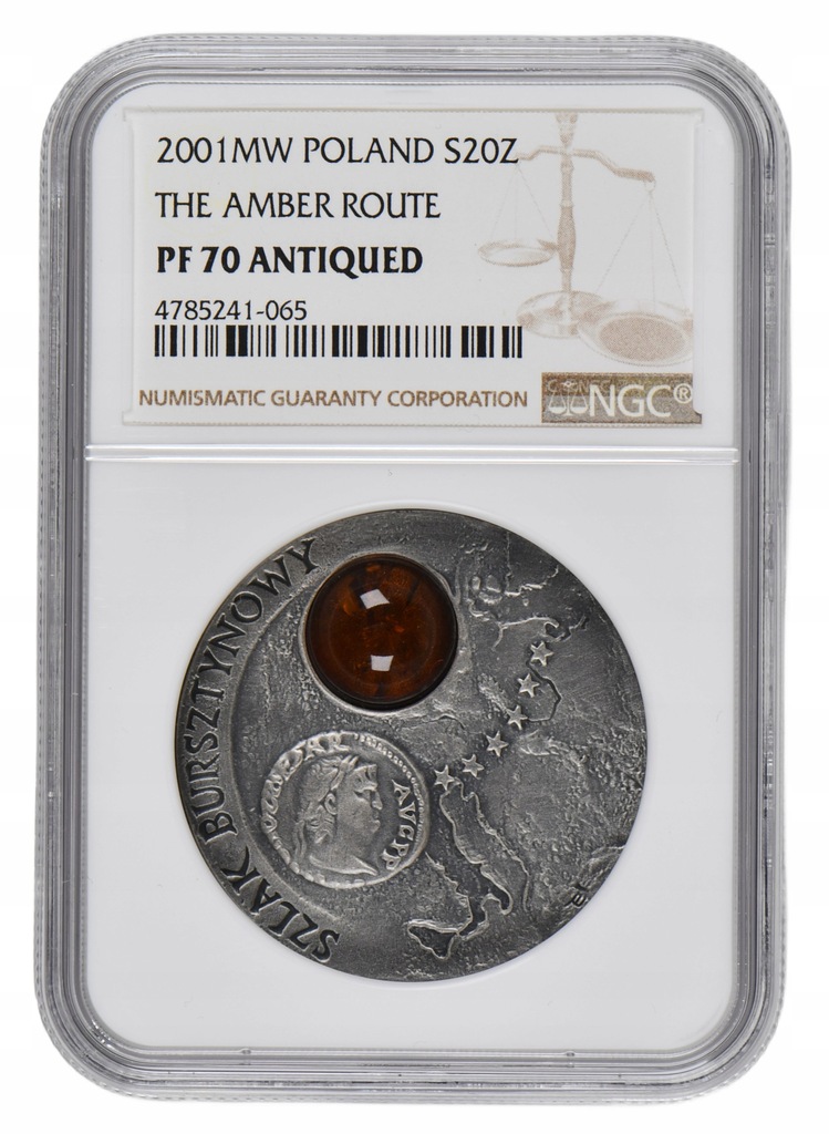 PP 20 zł - Szlak Bursztynowy - 2001 - NGC PF70 - 13494025008 - oficjalne archiwum Allegro