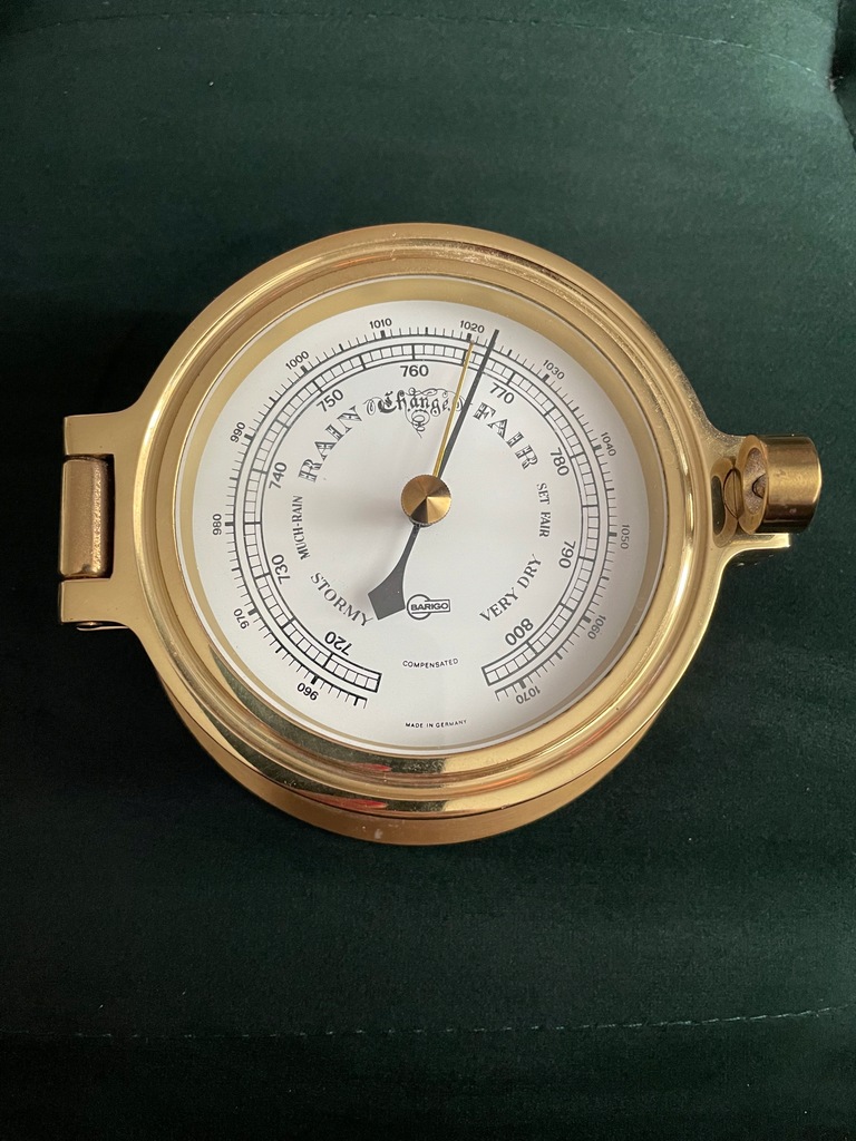 Barigo unikat mosiężny masywny barometr jachtowy - 12529207069 ...