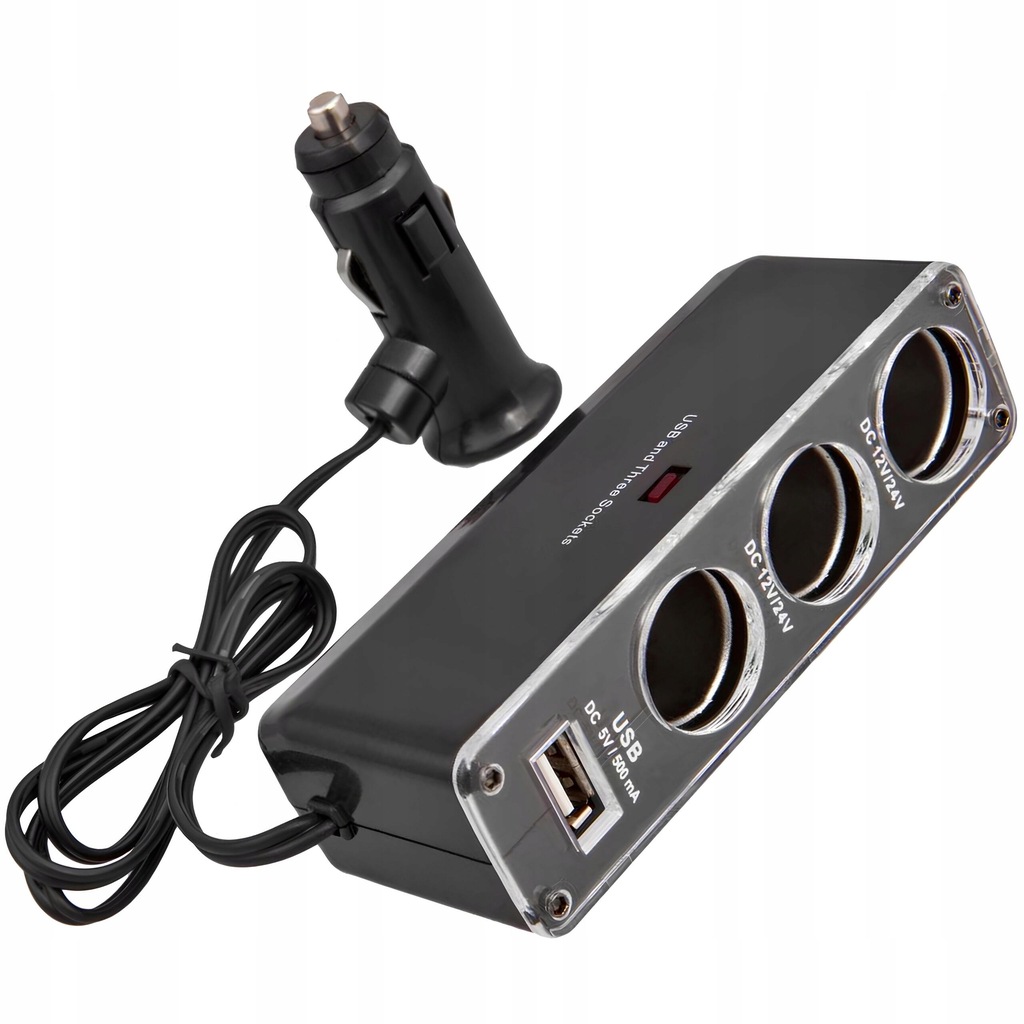 Rozdzielacz Gniazda Zapalniczki 12V 24V Ładowarka Samochodowa USB - 12788608109 - oficjalne ...