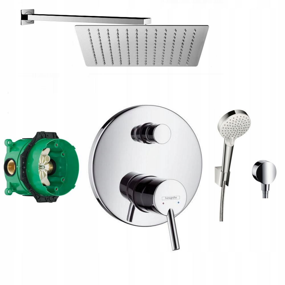 HANSGROHE zestaw prysznicowy + deszczownica 30x30 - 7647388545 ...