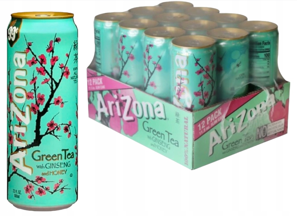 Zielona Herbata Puszka Arizona Tea 330 ml x 12 szt napój - 15011398818 ...