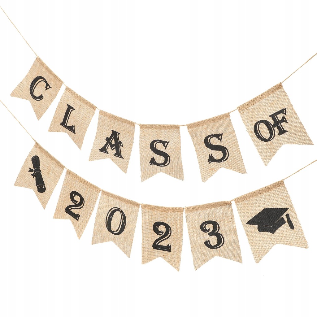 Graduation Flag Banner Burlap Linen - 13724287906 - oficjalne archiwum ...