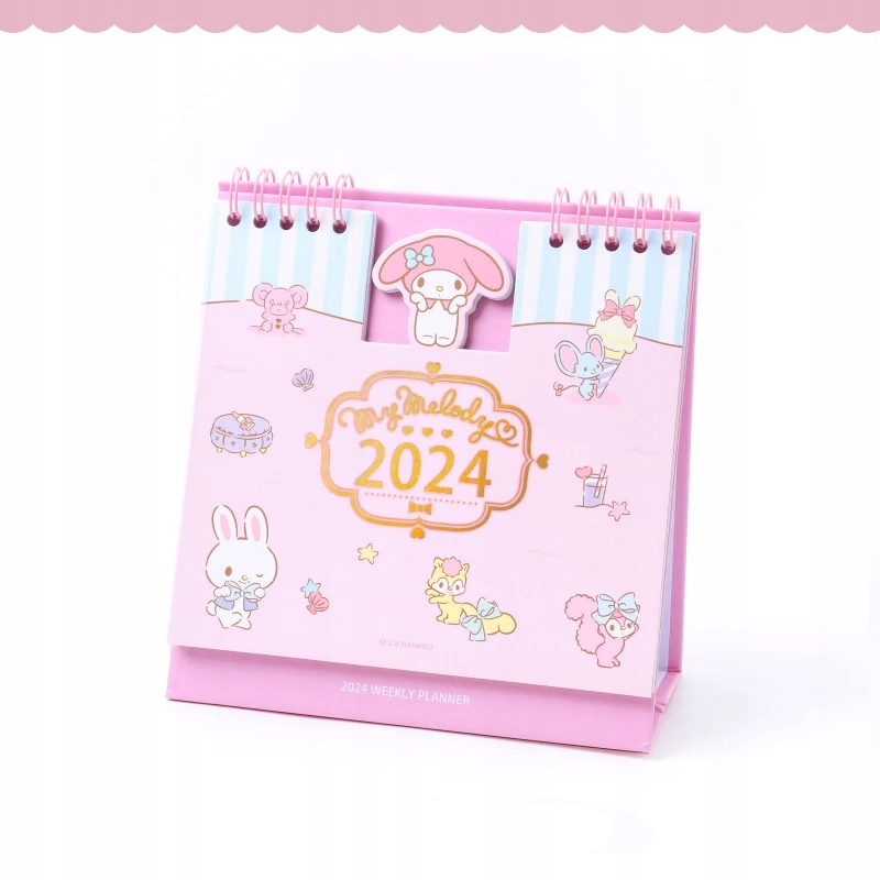 Sanrio Kawaii Hello Kitty Calendar Kuromi Cartoon Cute 2024 Bump Desk ...