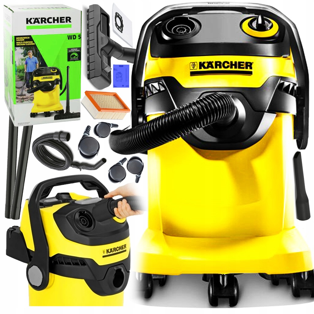 ODKURZACZ UNIWERSALNY KARCHER WD5 OTRZĄSACZ MV5 XL - 10189517331 ...