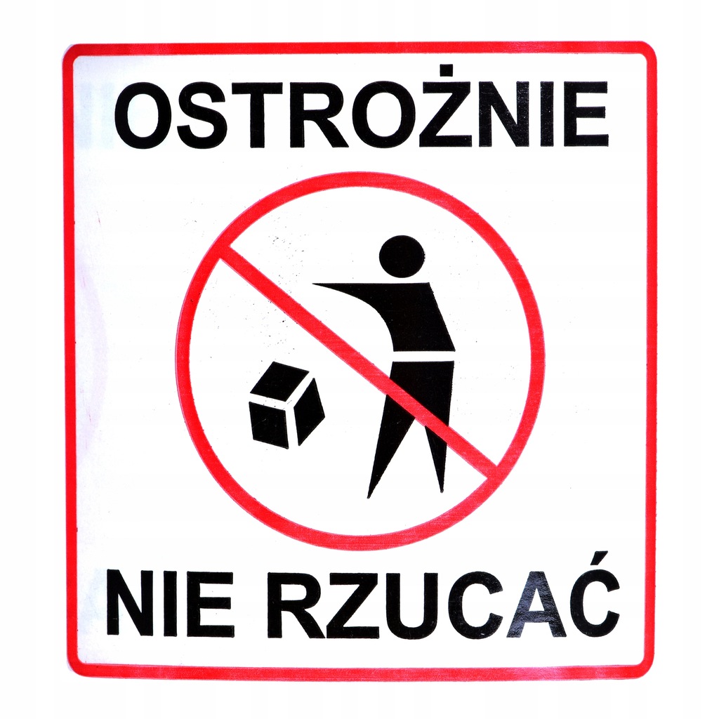 ETYKIETY NIE RZUCAĆ 1000SZT MOCNY KLEJ 80X80 - 12167624122 - oficjalne ...