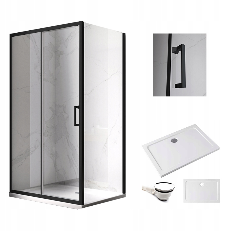 Kabina Prysznicowa z brodzikiem100x80 KZ103A+ST03A - 13340670458 ...