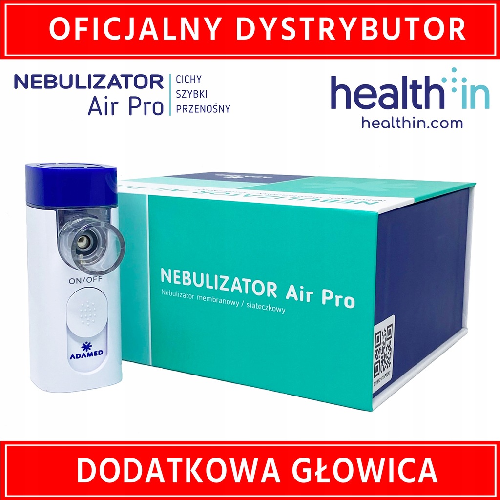 Nebulizator Inhalator Air Pro + DODATKOWA GŁOWICA - 10529552646 ...