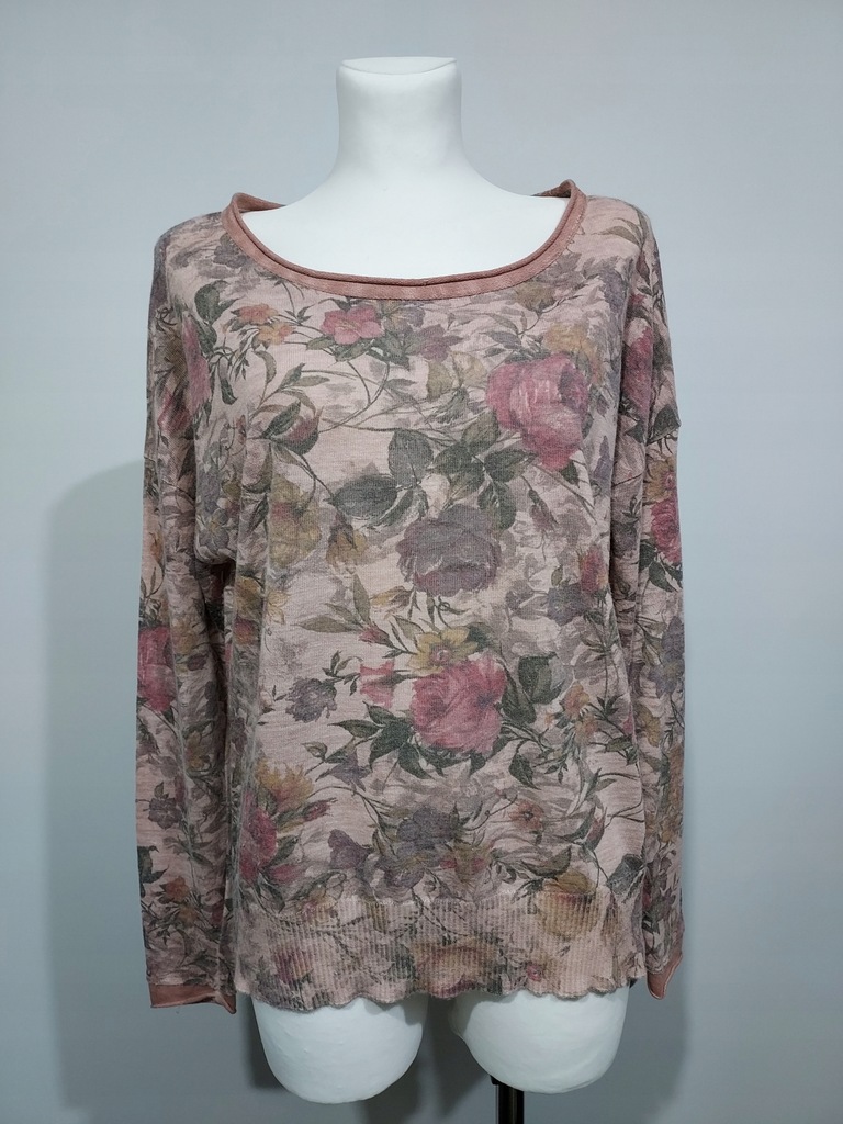 PIA JESSEN sweter w róże 46 wady - 13572732546 - oficjalne archiwum Allegro