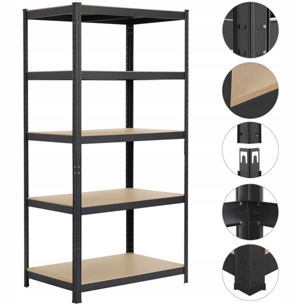 Regał magazynowy metalowy YAHEETECH 180 x 90 x 60 cm max 175 kg na ...