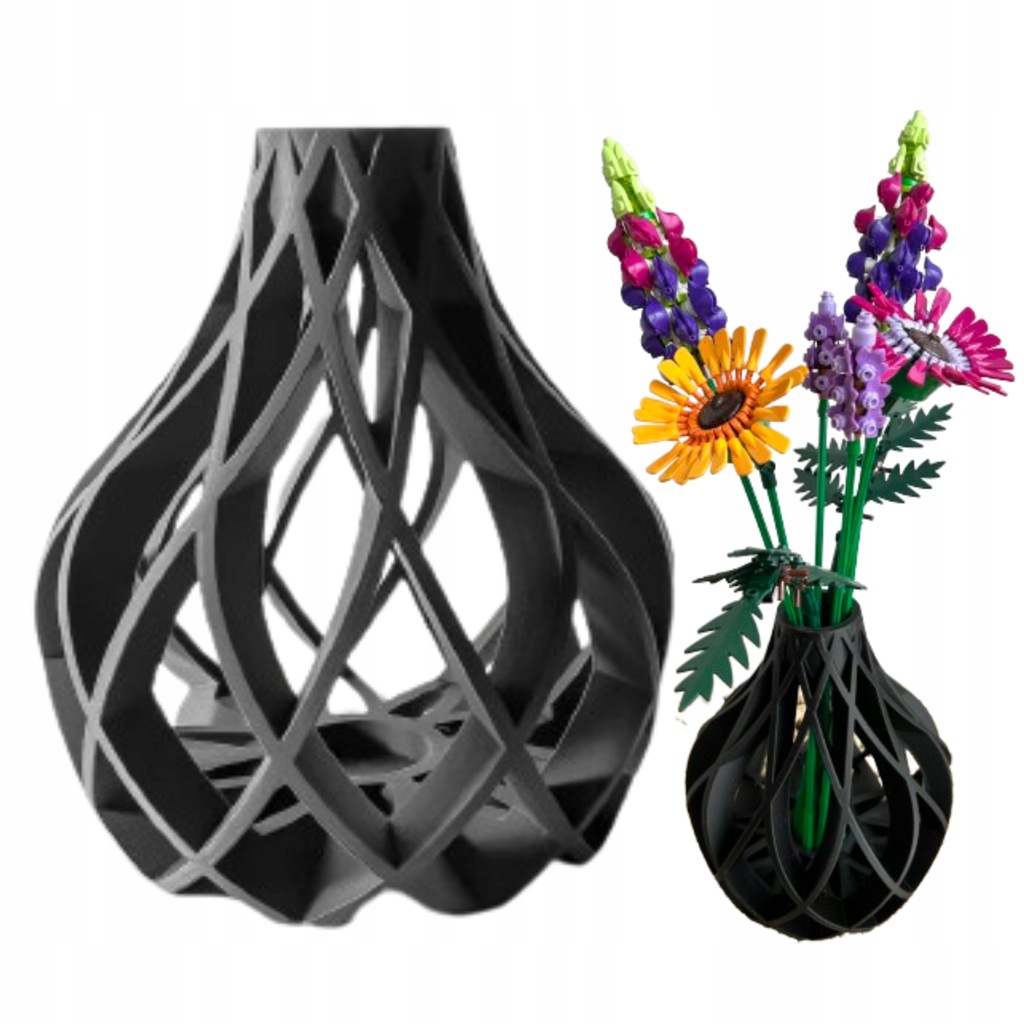 Unikalny wazon flakon VUKAN na kwiaty suszone i kwiaty LEGO ICONS ...