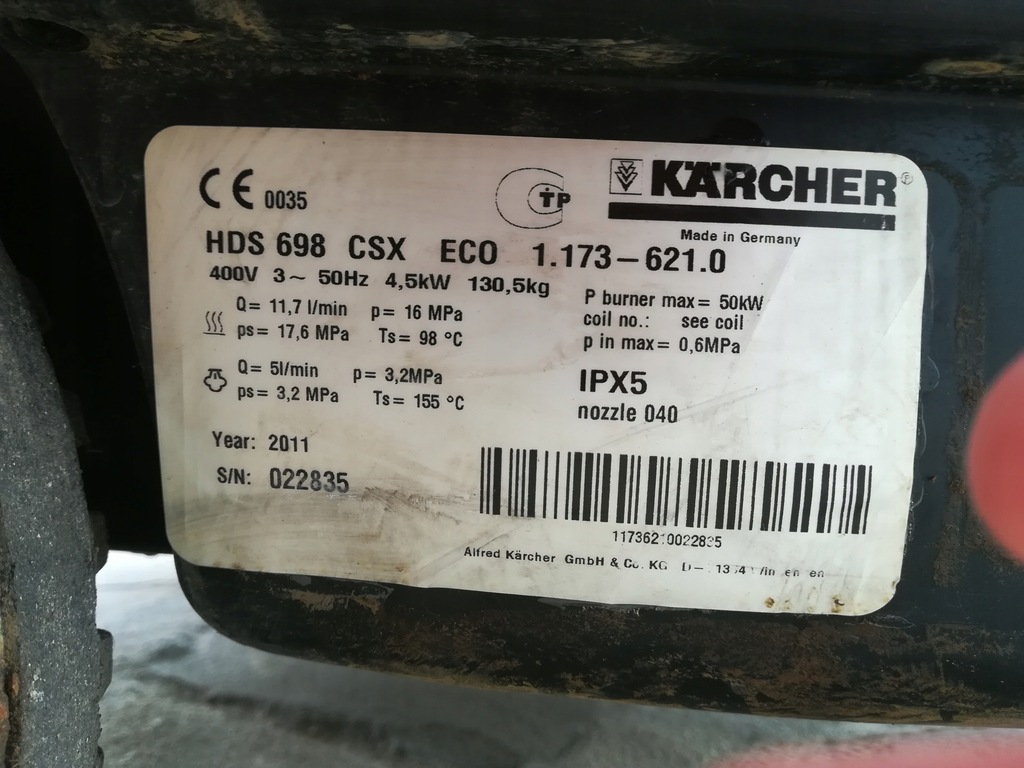 Myjka ciśnieniowa Kärcher HDS 698 CSX ECO - 12362354312 - oficjalne ...