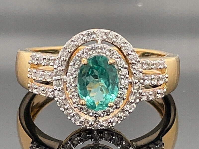 CENNY TURMALIN PARAIBA 1.08CT SLICZNY PIERSCIEN - 12795857652 - oficjalne archiwum Allegro