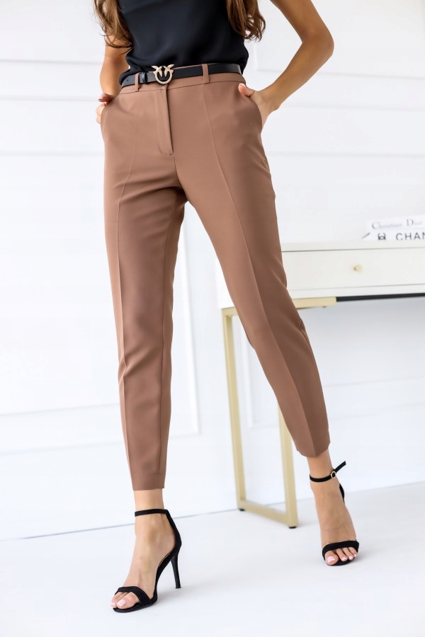 Spodnie brązowe eleganckie EDAN garniturowe M/38 - 11516094011 ...