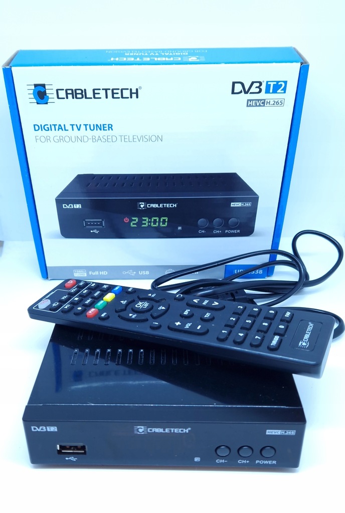 DEKODER DVBT2 CABLETECH URZ0338 - 12488545924 - oficjalne archiwum Allegro