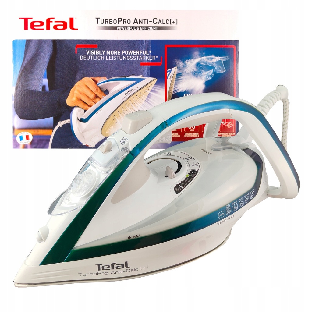 Żelazko Parowe TEFAL FV5689 Turbo Pro Anti-Calc - 12306030812 ...