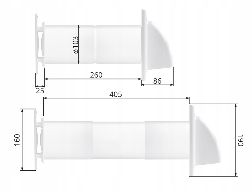 REKUPERATOR KOMPAKTOWY ŚCIENNY Awenta HRV 100 2W - 7999370842 ...