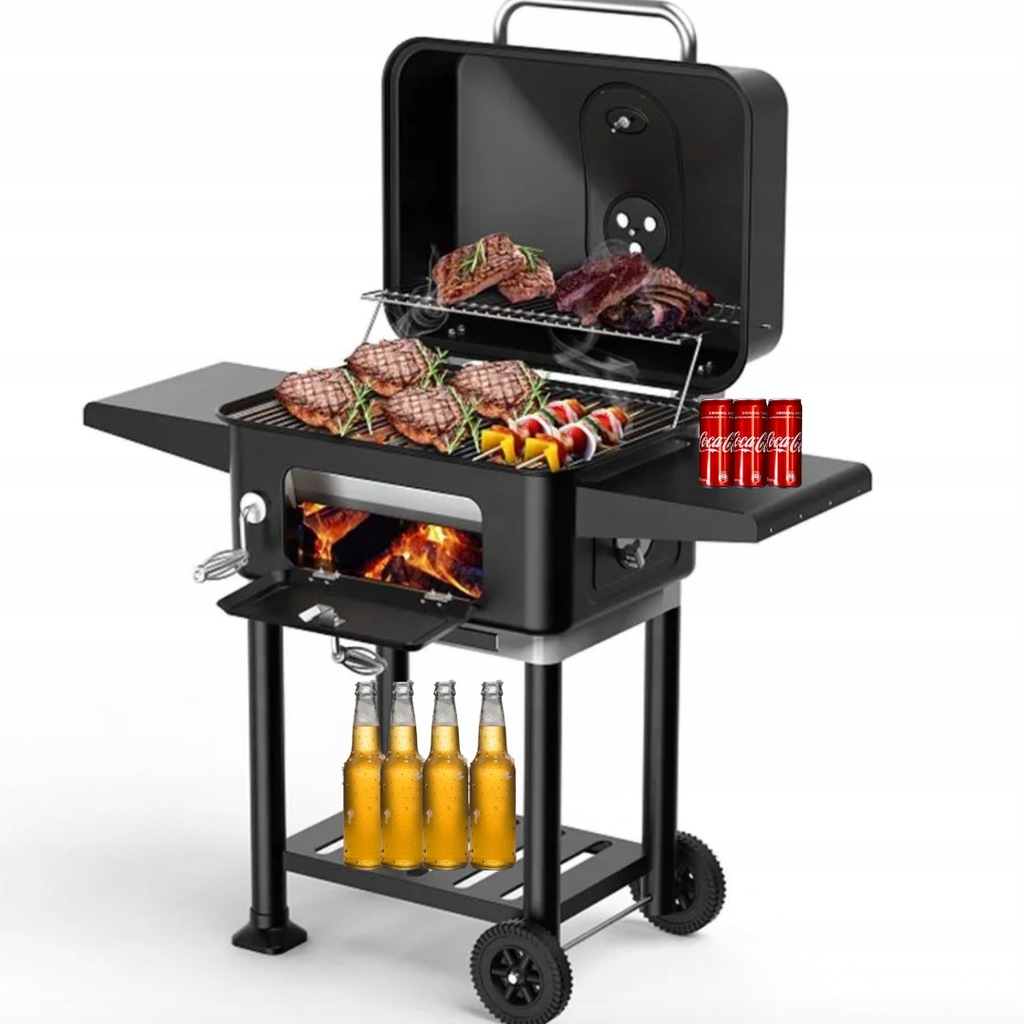 DUŻY GRILL WĘGLOWY OGRODOWY POPIELNIK + GRATIS - 13574581191 ...