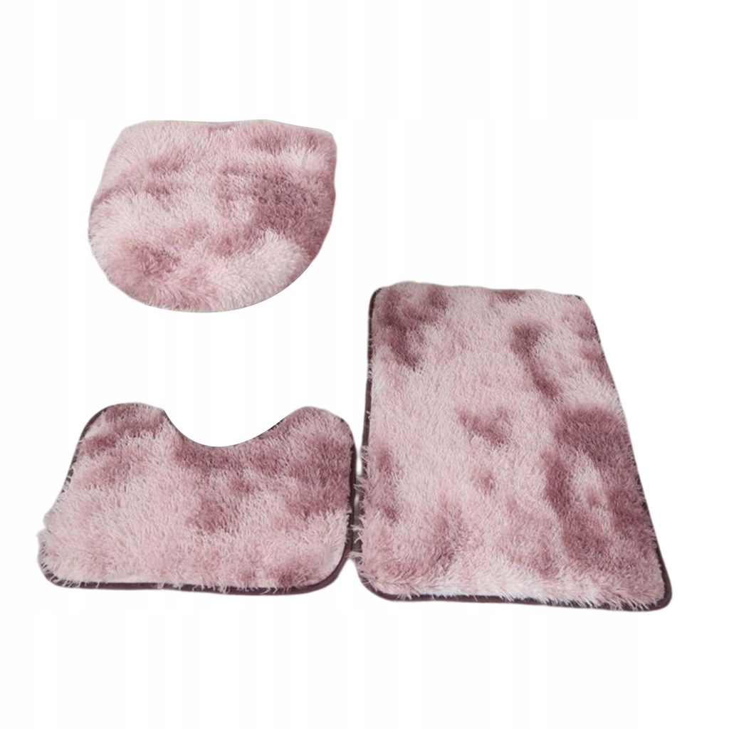 3Pcs Bath Mats Set for Bathroom pink with violet - 13859081975 ...