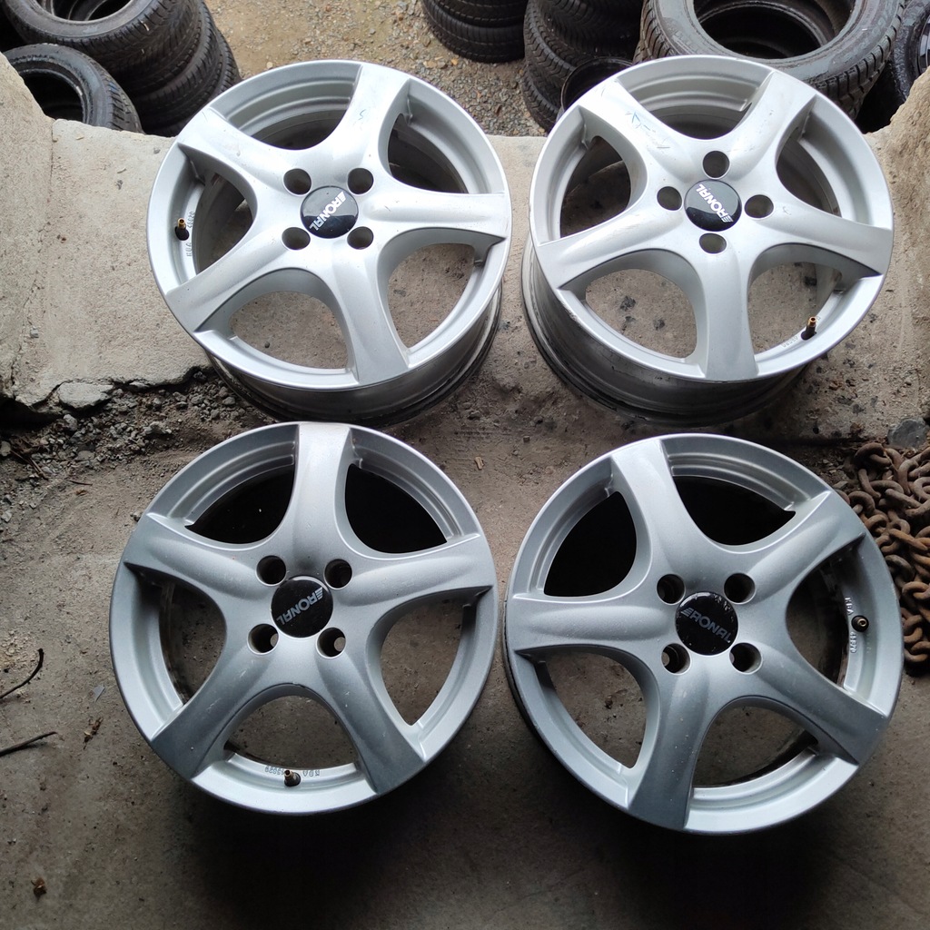 ALUFELGI RONAL 15' 4x100 RENAULT SUZUKI OPEL KOMPL - 12827959478 ...