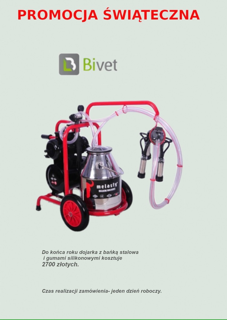 BIVET dojarka bańkowa dla krów, POLSKA firma. - 9519217321 - oficjalne ...