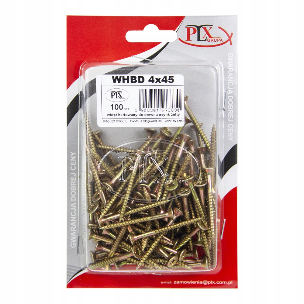 Wkręt hartowany do drewna 4x45 (100szt) - 12853484364 - oficjalne ...