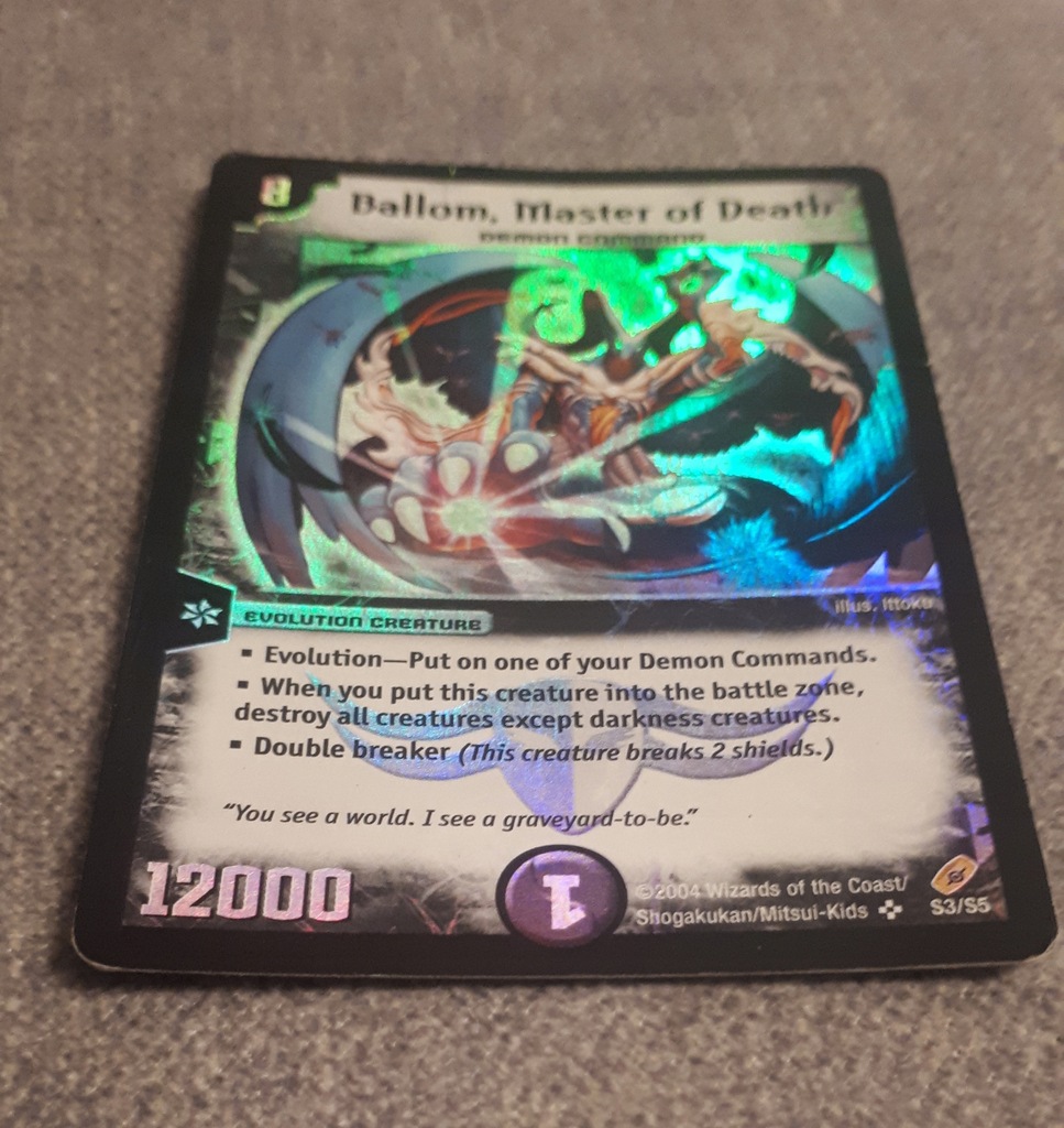 Duel Masters HOLO BALLOM,MASTER OF DEATH SUPERRARE - 8819741292 - oficjalne archiwum Allegro