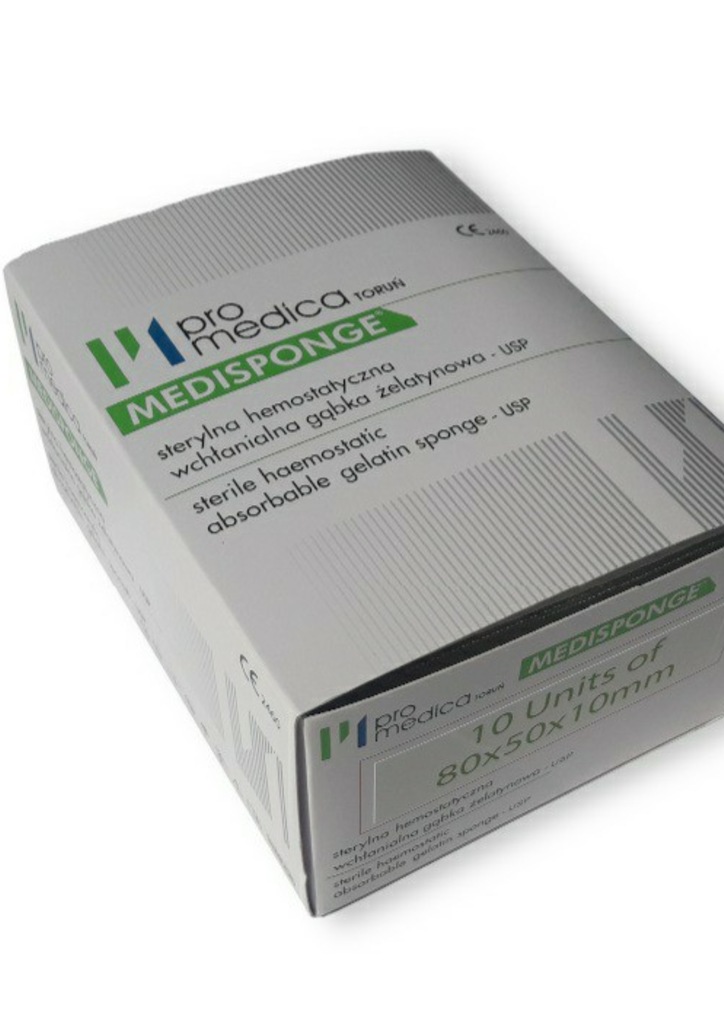 HEMOSTATYCZNA GĄBKA ŻELATYNOWA Medisponge 80x50x10 - 12961768012 ...