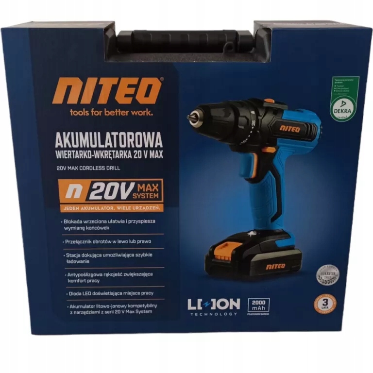 WIERTARKO WKRĘTARKA NITEO 20V *BRAK AKUMULATORA* - 13437231186 - oficjalne archiwum Allegro